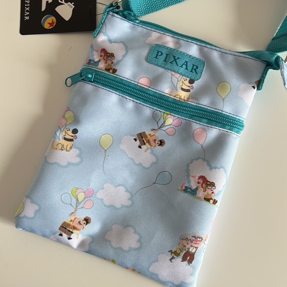 Disney | Bags | Disney Pixar Up Characters Balloon Passport Crossbody ...